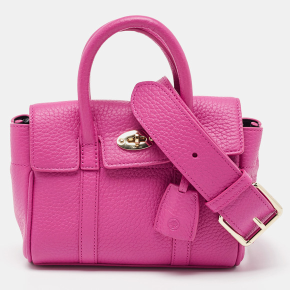 Mulberry | Bags | Mulberry Pink Leather Mini Bayswater Satchel | Poshmark